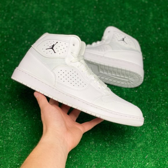Nike | Shoes | Nike Jordan Access Jumpman Mid Mens Leather Shoes White ...